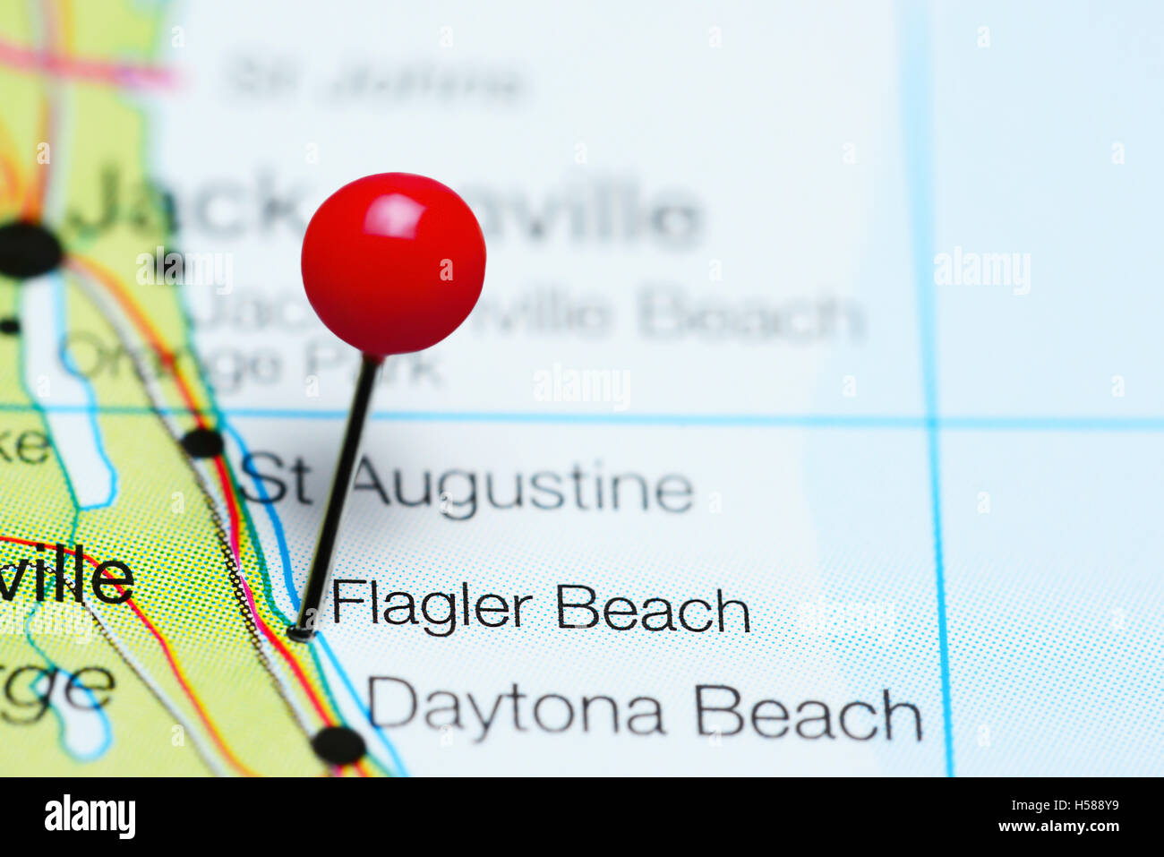 Flagler on a map hi-res stock photography and images - Alamy