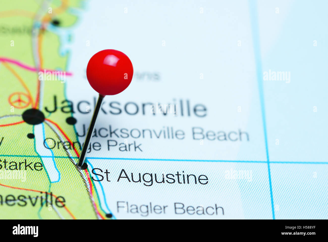 St augustine on a map hi-res stock photography and images - Alamy