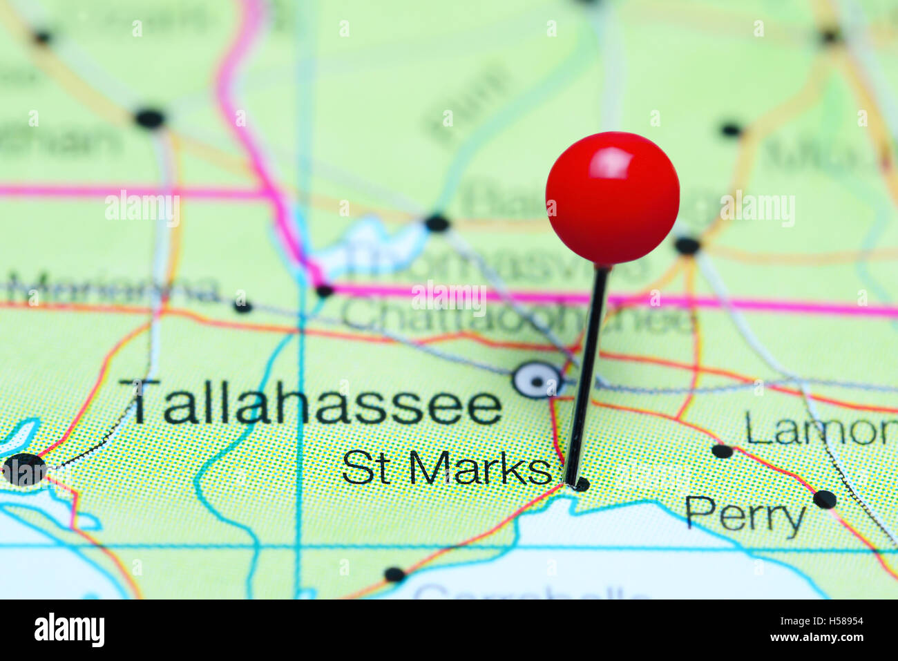 Map with marks hi-res stock photography and images - Alamy