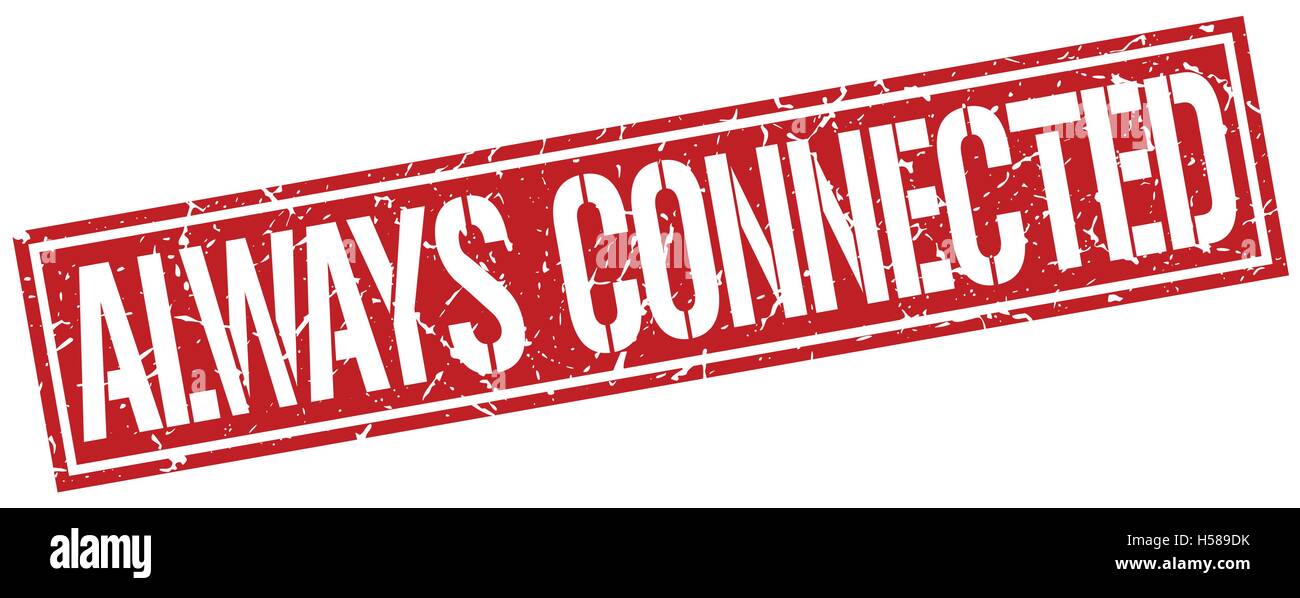 always connected square grunge stamp Stock Vector Image & Art - Alamy