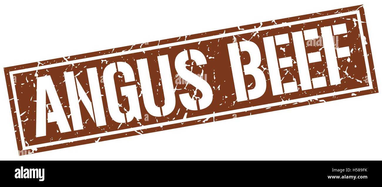 angus beef square grunge stamp Stock Vector Image & Art - Alamy