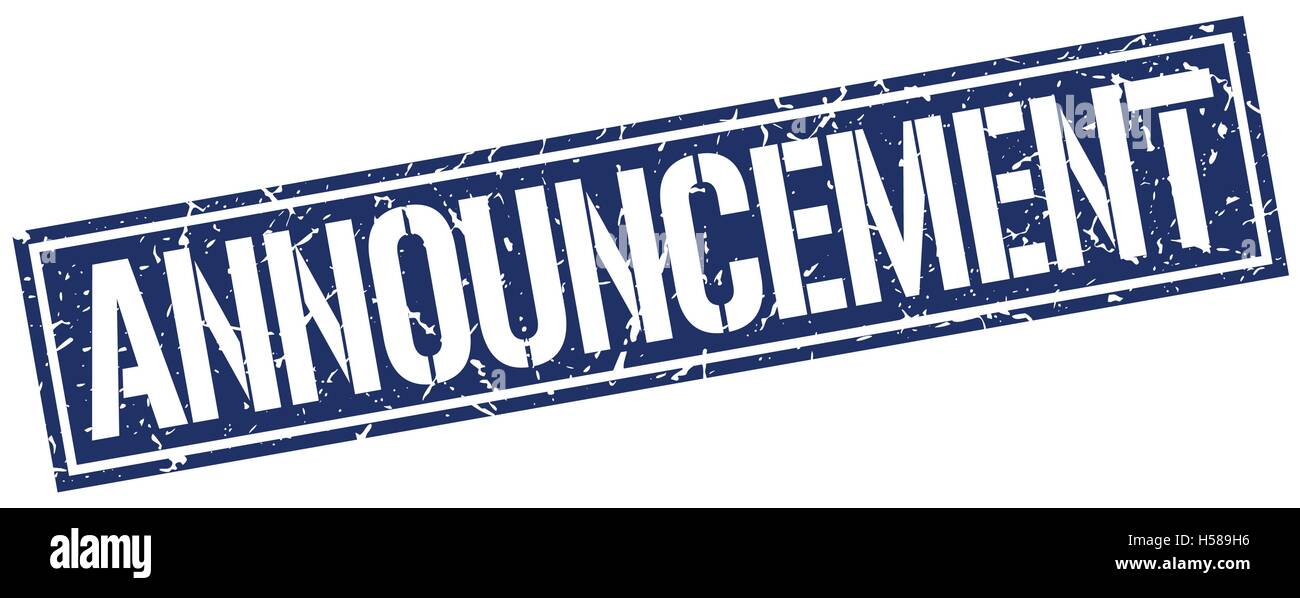 Announcement stamp square grunge Stock Vector Images - Alamy