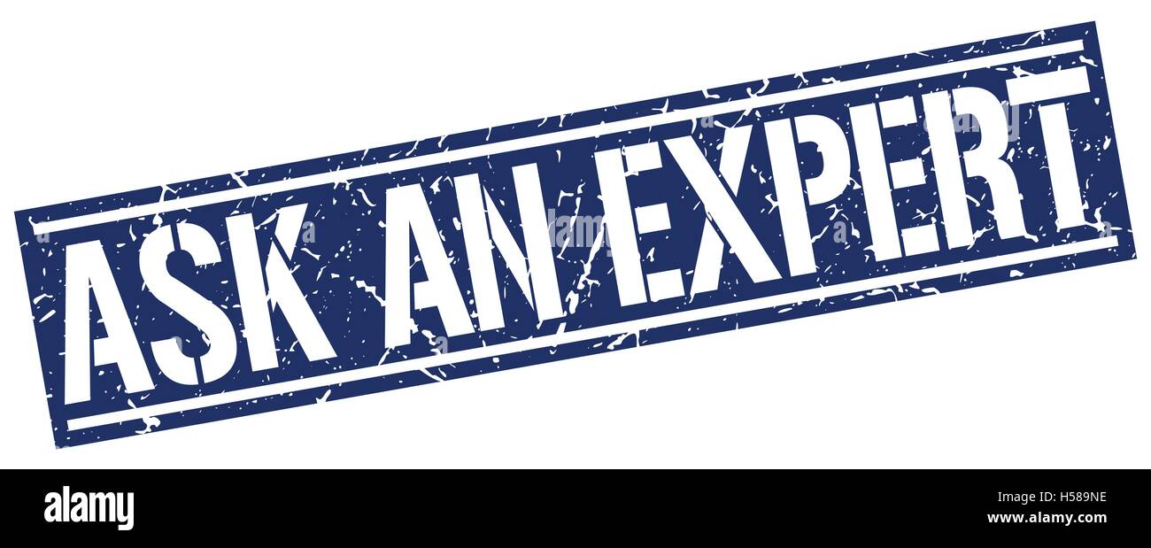 ask an expert square grunge stamp Stock Vector Image & Art - Alamy