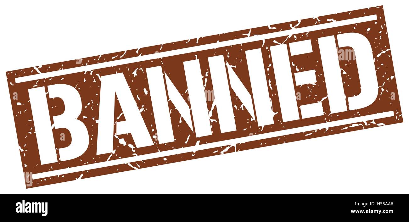 banned stamp. banned square grunge sign. banned Stock Vector Image ...