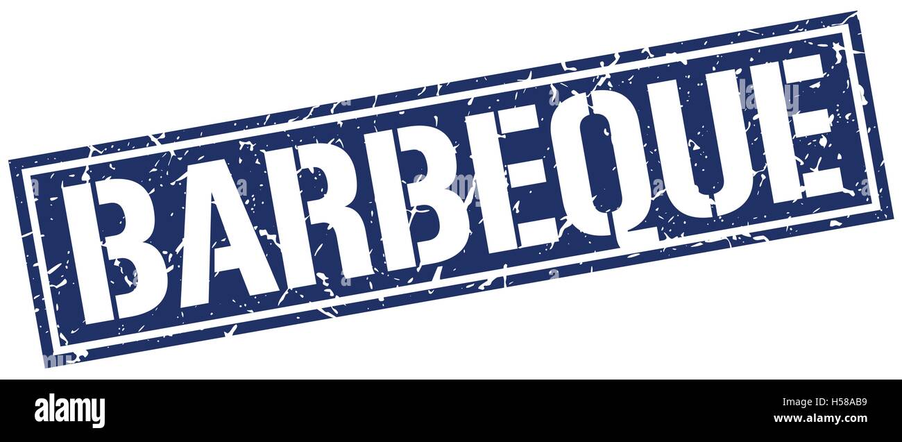 barbeque stamp. barbeque square grunge sign. barbeque Stock Vector ...