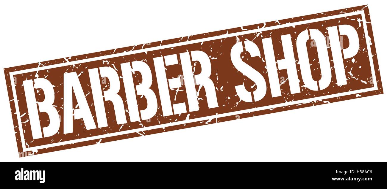 barber shop square grunge stamp Stock Vector Image & Art - Alamy