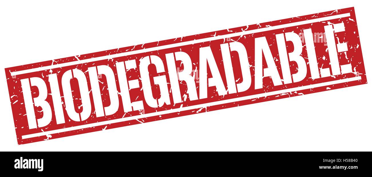 biodegradable square grunge stamp Stock Vector Image & Art - Alamy