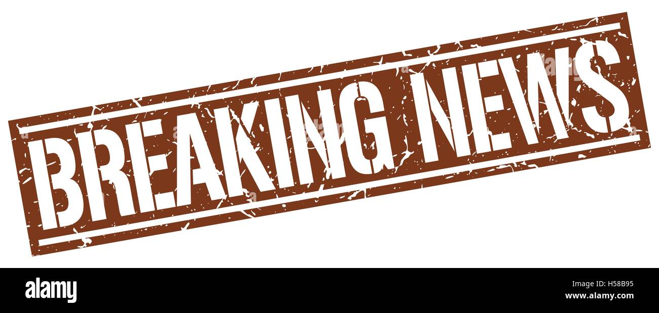 Breaking news square stamp hi-res stock photography and images - Alamy