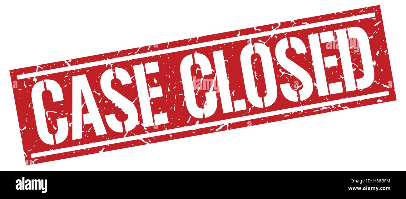 case closed stamp. case closed square grunge sign. case closed Stock ...