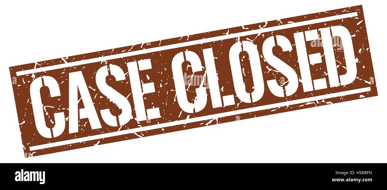 case closed stamp. case closed square grunge sign. case closed Stock ...