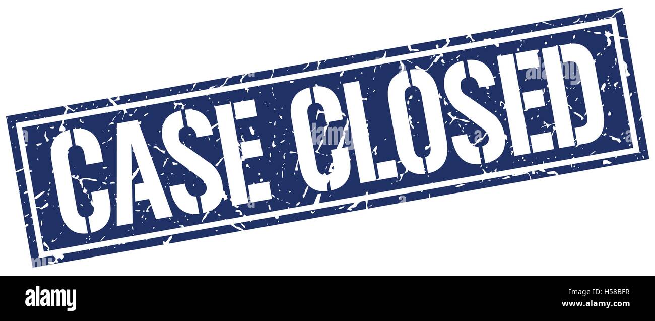 case closed stamp. case closed square grunge sign. case closed Stock ...