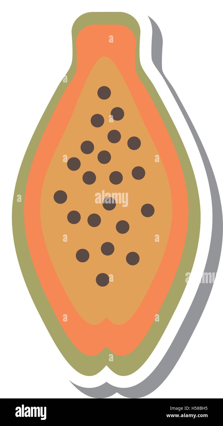papaya tropical fruit icon Stock Vector Image & Art - Alamy