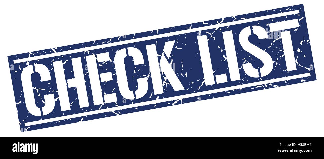 Check list square grunge Cut Out Stock Images & Pictures - Alamy