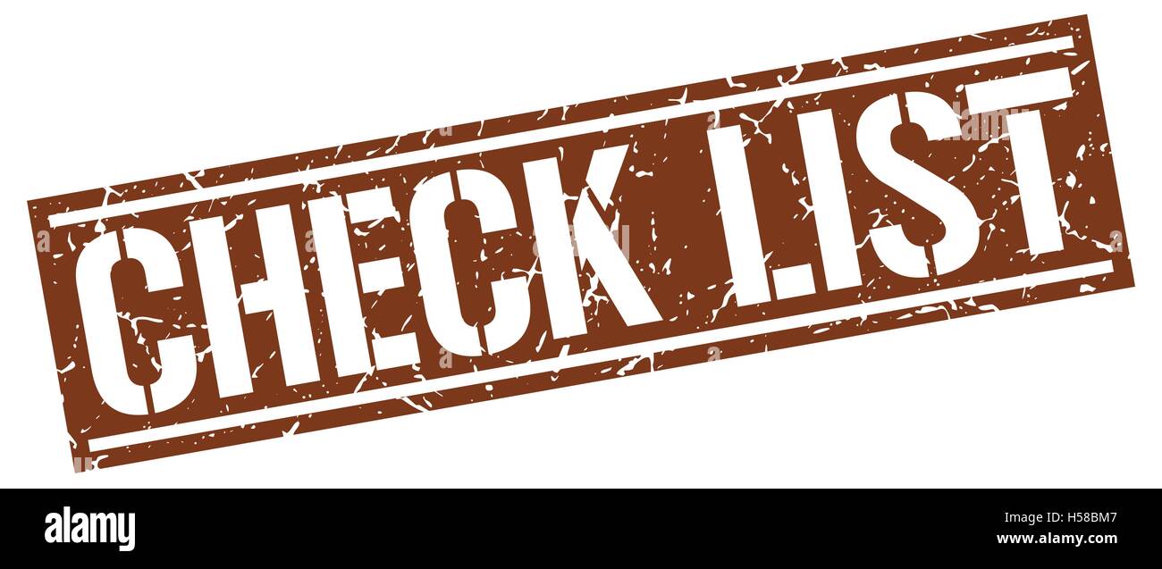 Check list square grunge Cut Out Stock Images & Pictures - Alamy