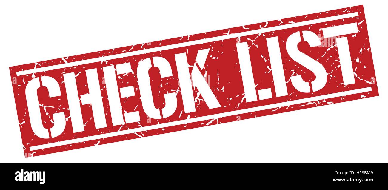 Check list square grunge Cut Out Stock Images & Pictures - Alamy