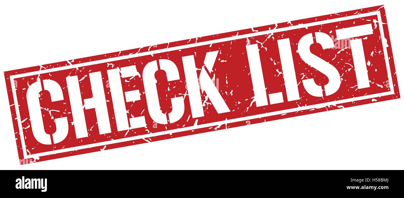 check list square grunge stamp Stock Vector Image & Art - Alamy