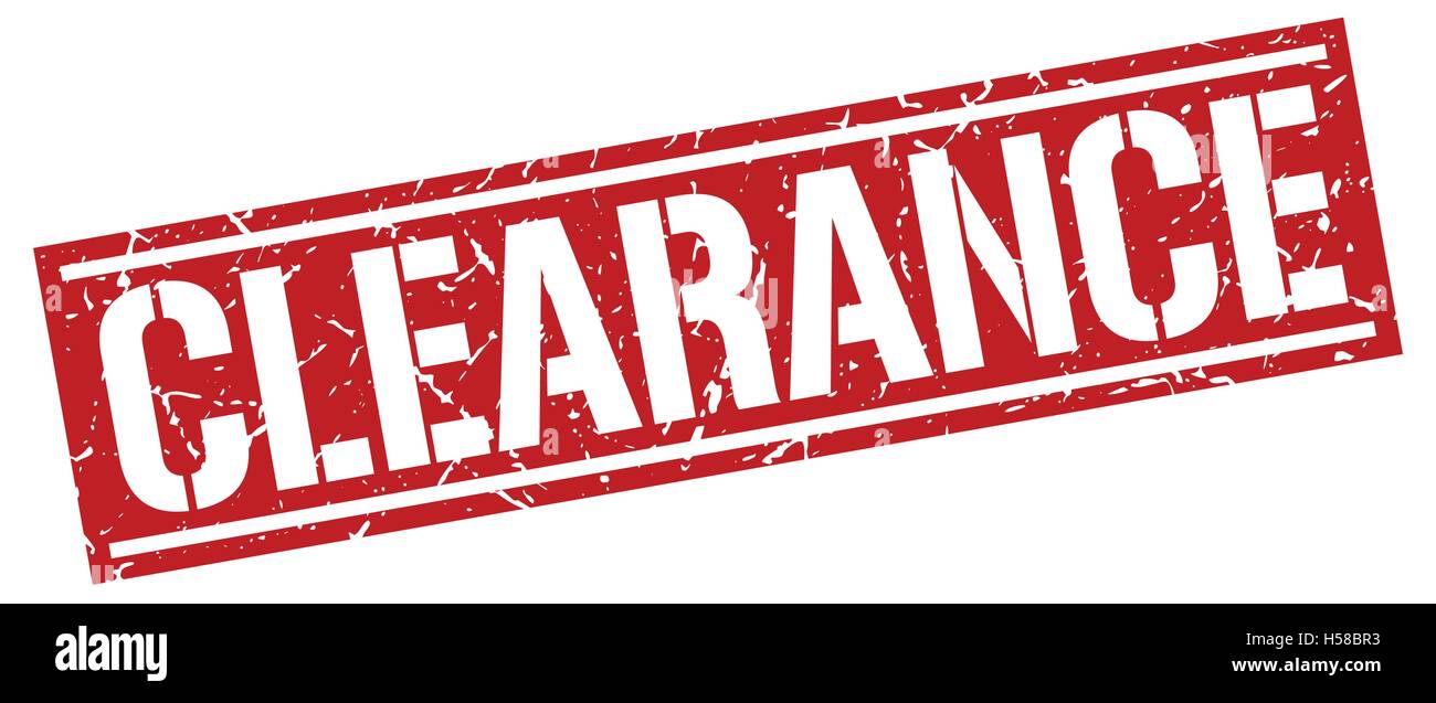 clearance square grunge stamp Stock Vector Image & Art - Alamy