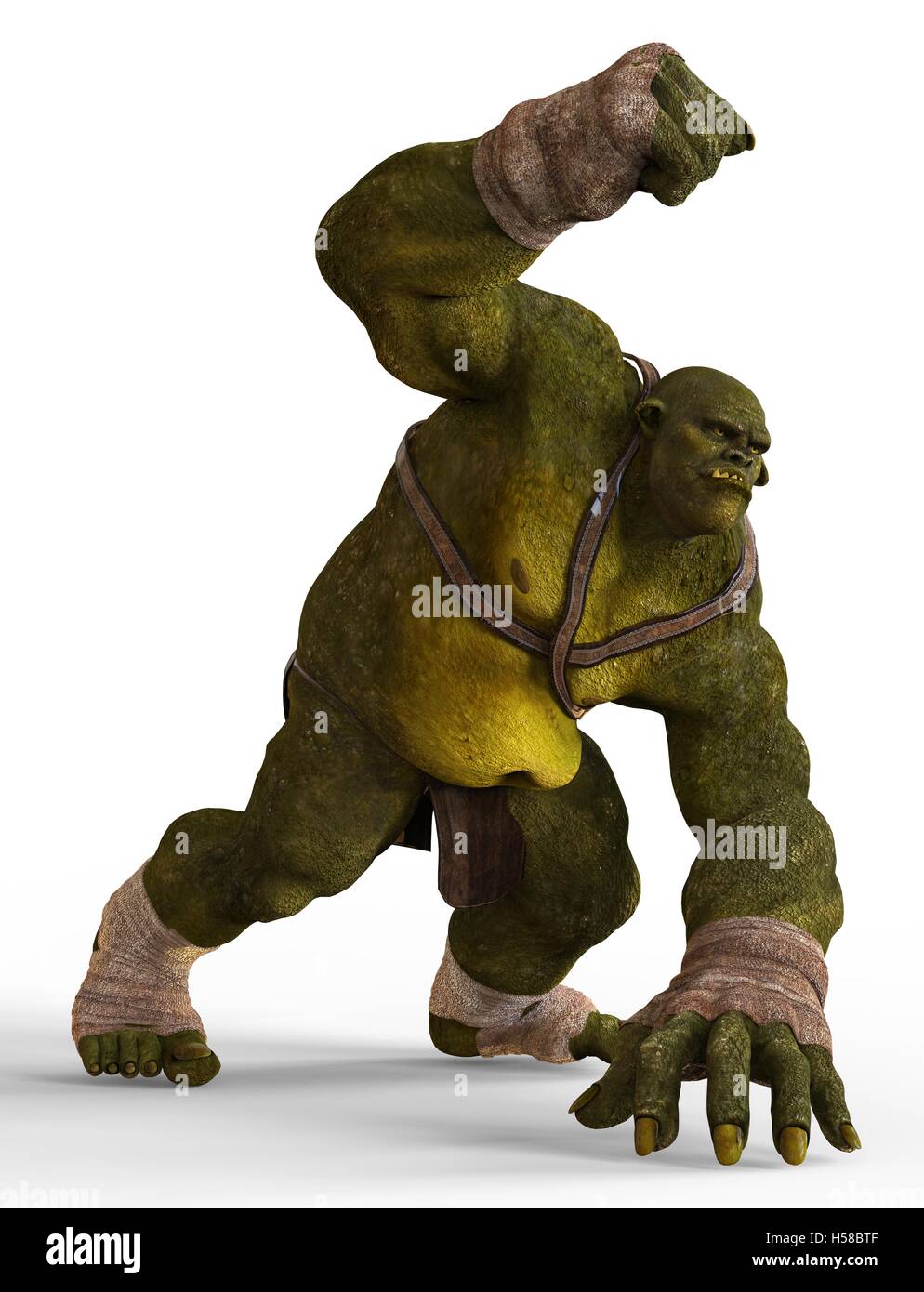 Ogre 3D Illustration Stock Photo - Alamy