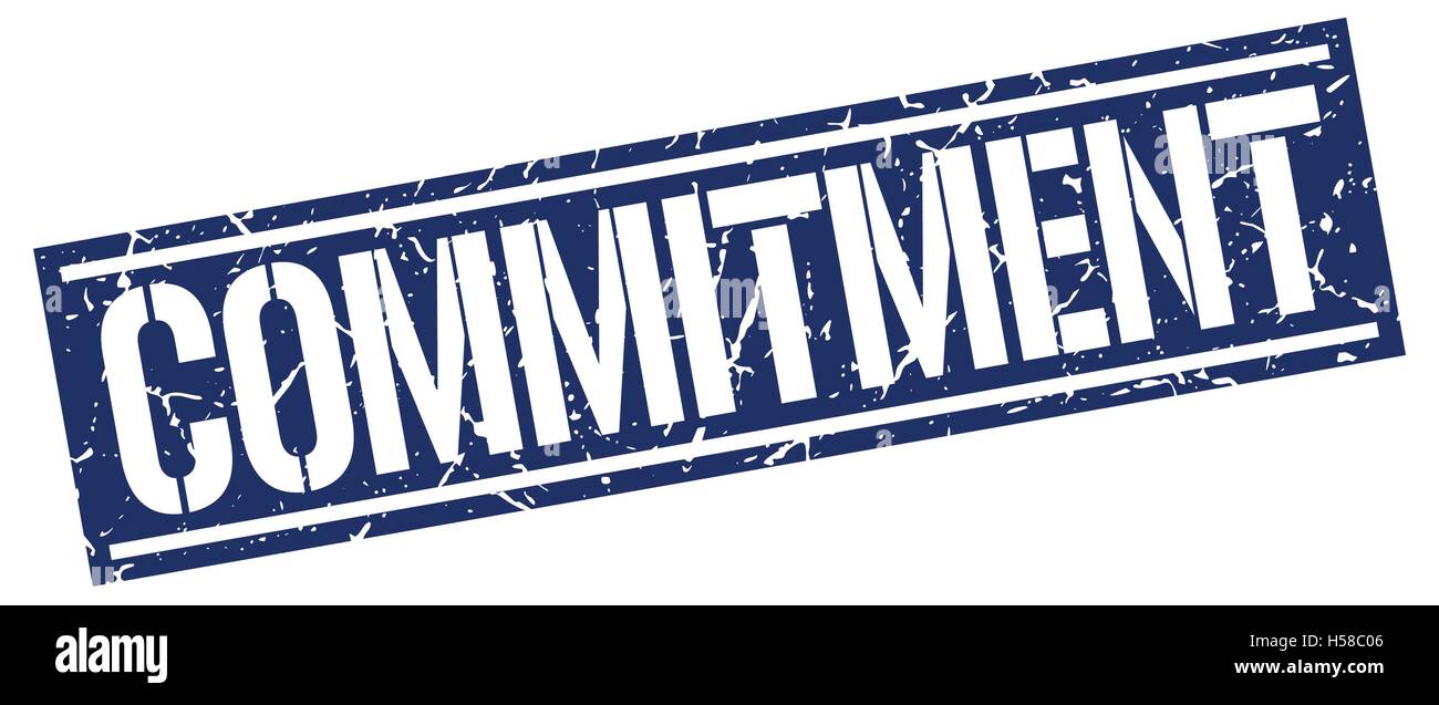 Commitment stamp square grunge Stock Vector Images - Alamy