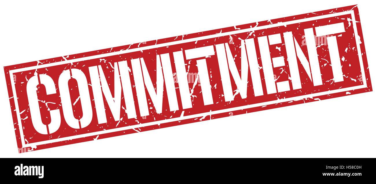 Commitment stamp square grunge Stock Vector Images - Alamy