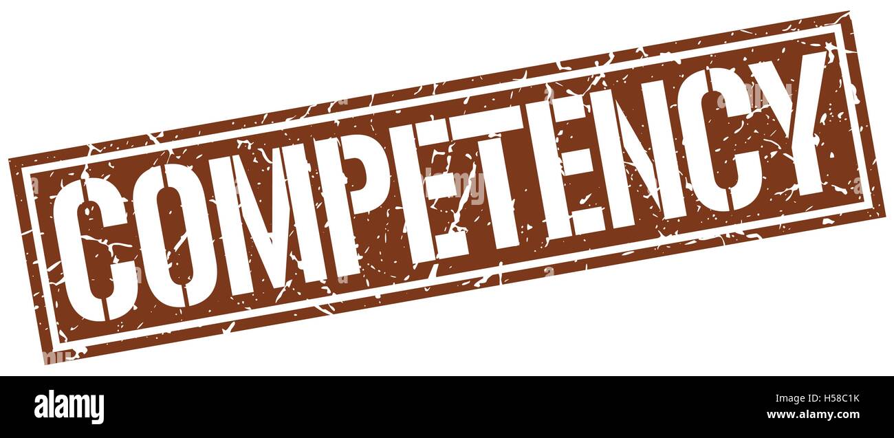 Competency square stamp grunge hi-res stock photography and images - Alamy