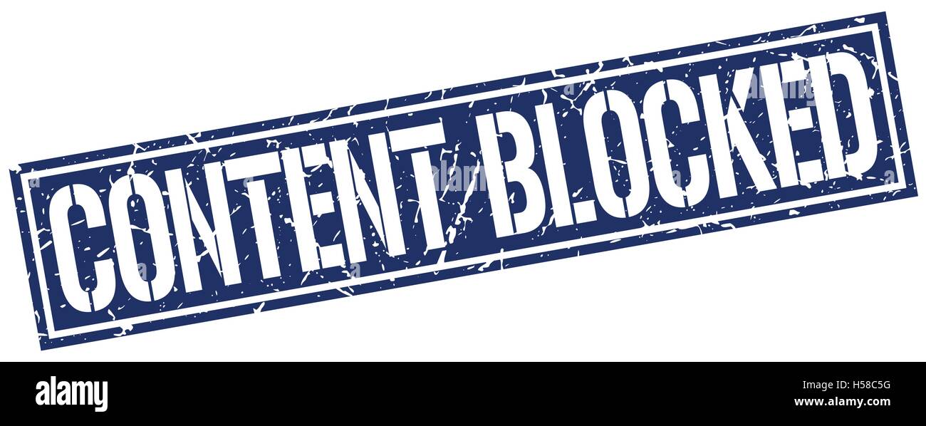 content blocked square grunge stamp Stock Vector Image & Art - Alamy