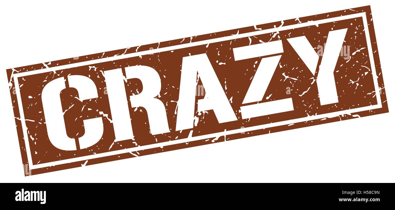 crazy square grunge stamp Stock Vector Image & Art - Alamy