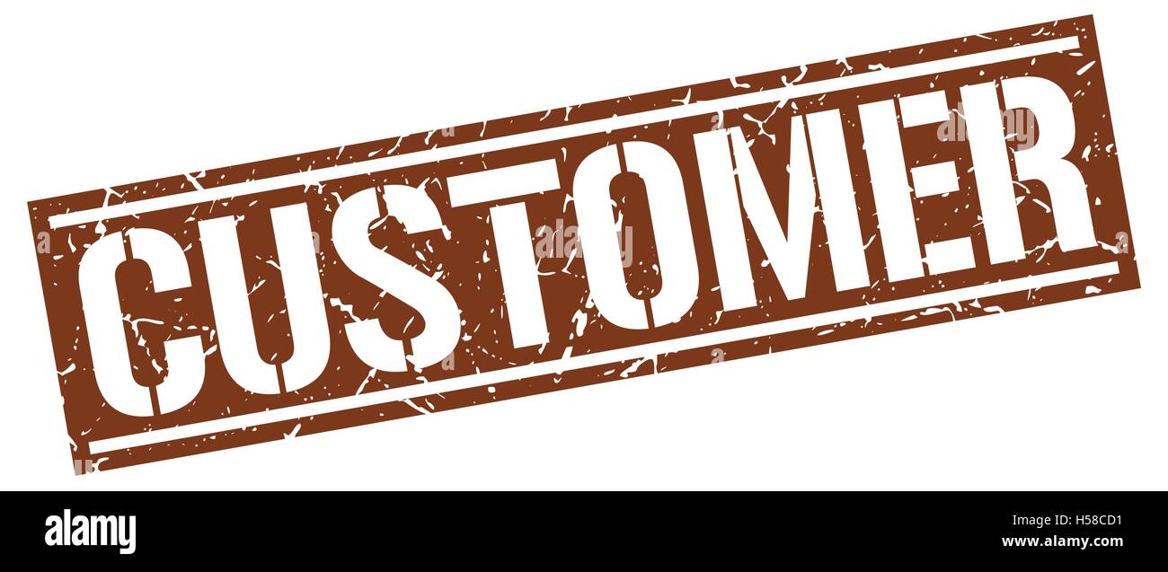 customer square grunge stamp Stock Vector Image & Art - Alamy