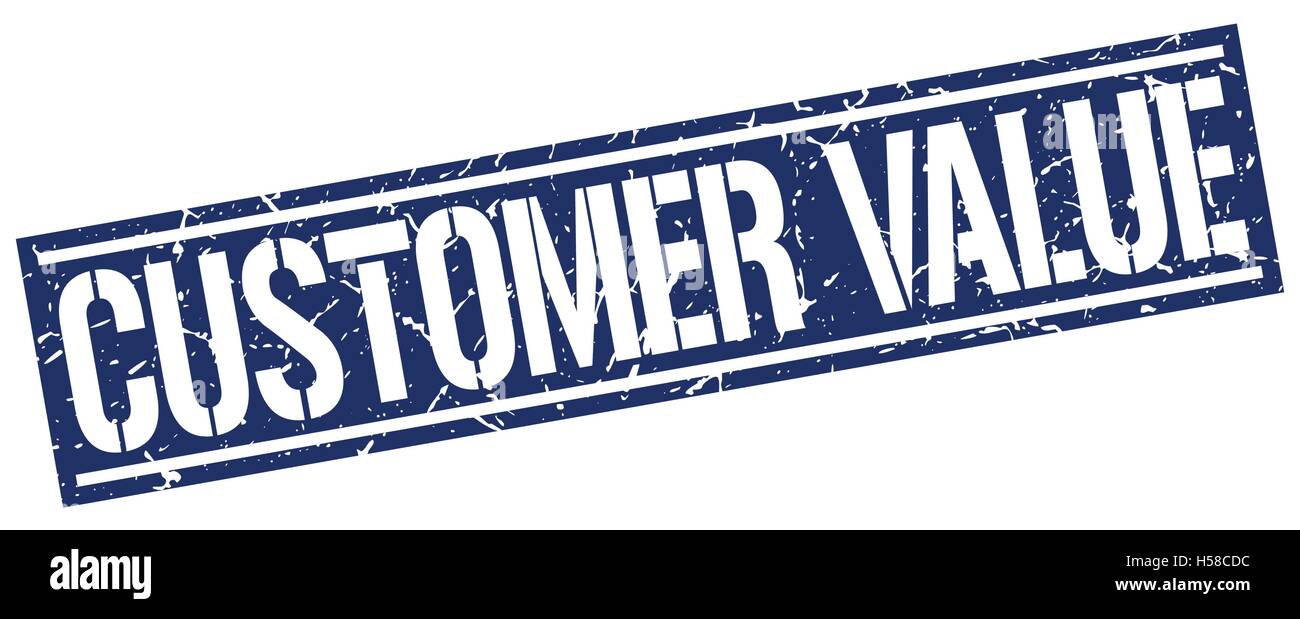customer value square grunge stamp Stock Vector Image & Art - Alamy