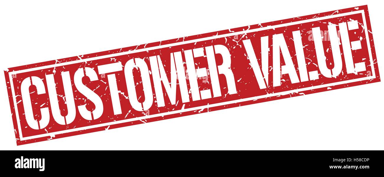 customer value square grunge stamp Stock Vector Image & Art - Alamy