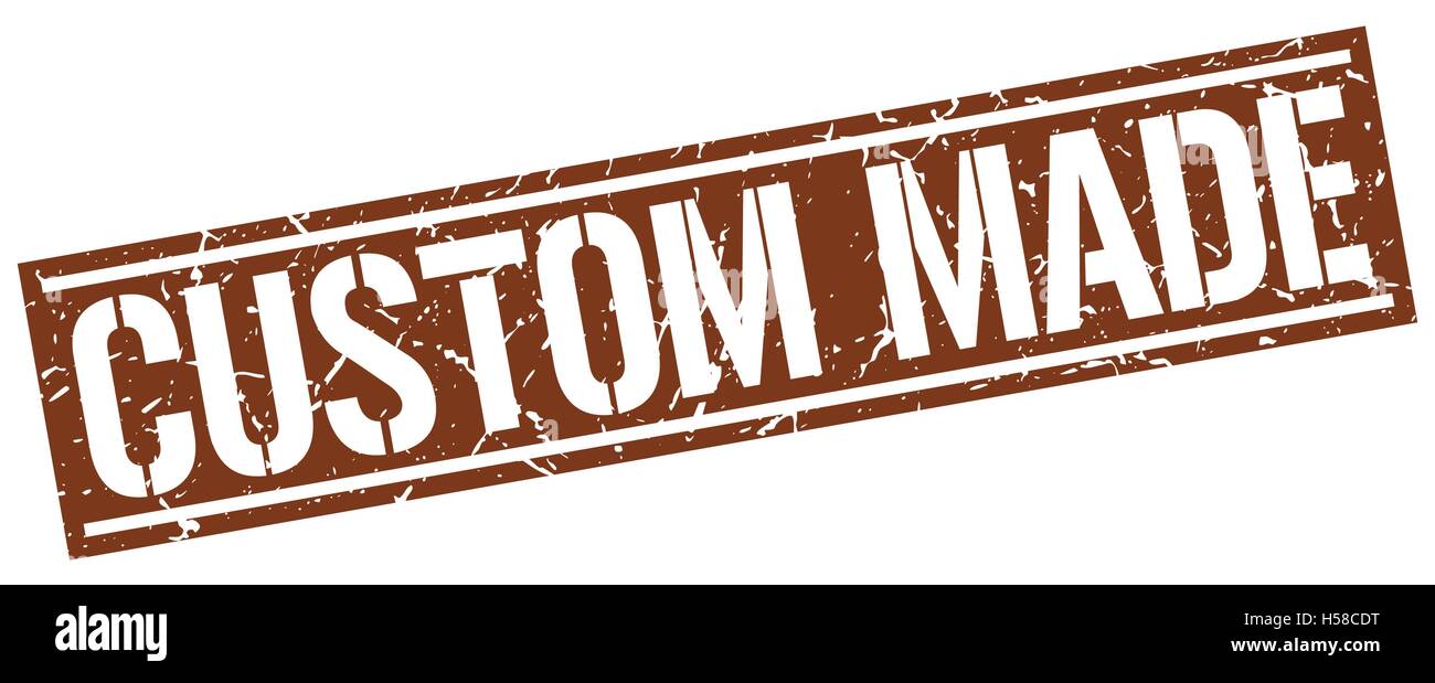 custom made square grunge stamp Stock Vector Image & Art - Alamy