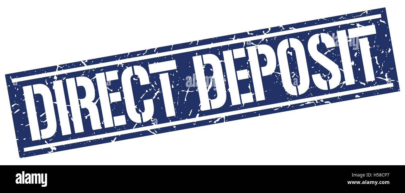 direct deposit square grunge stamp Stock Vector Image & Art - Alamy