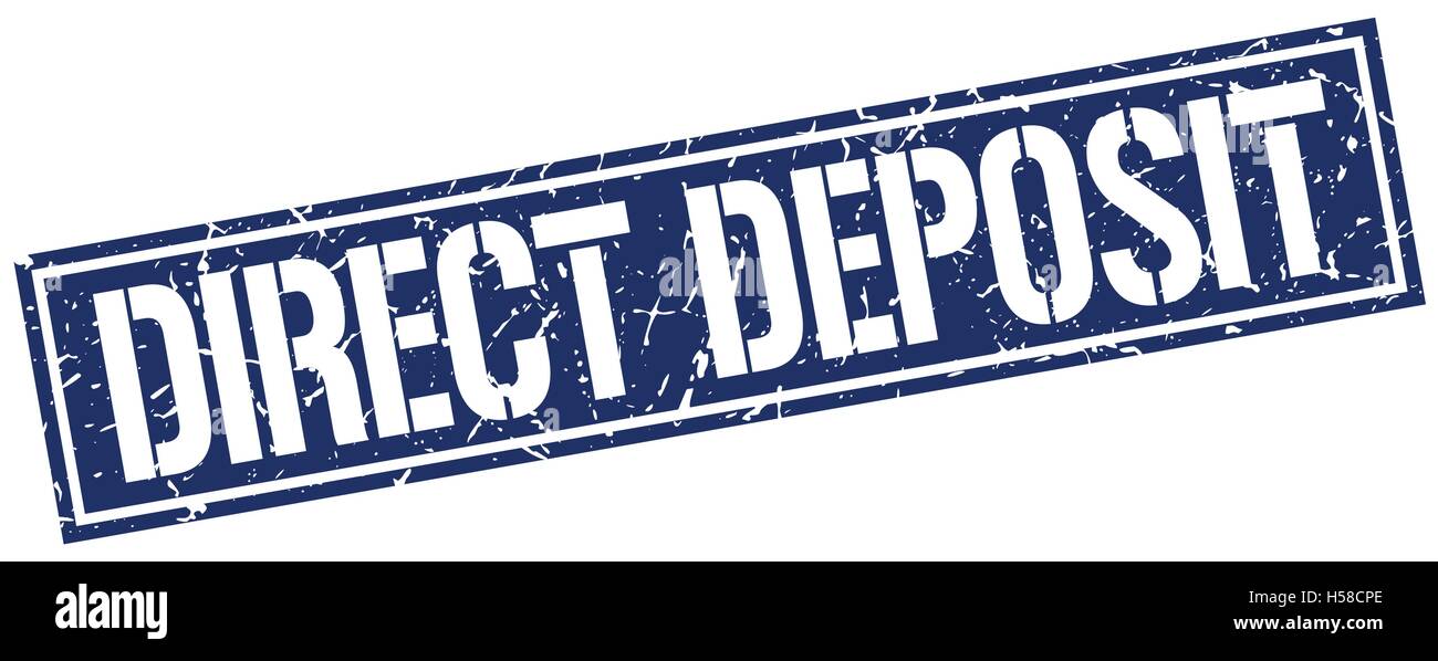 direct deposit square grunge stamp Stock Vector Image & Art - Alamy