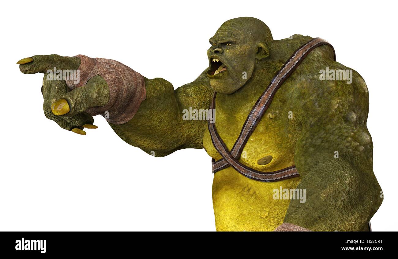 Ogre 3D Illustration Stock Photo - Alamy