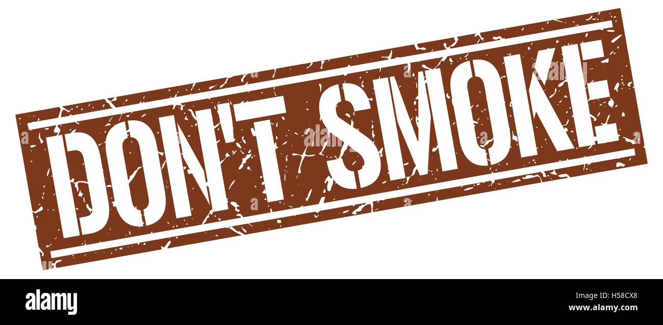 don't smoke square grunge stamp Stock Vector Image & Art - Alamy