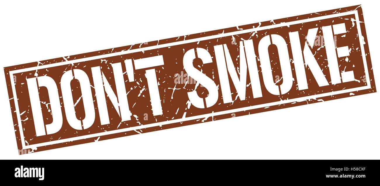 don't smoke square grunge stamp Stock Vector Image & Art - Alamy