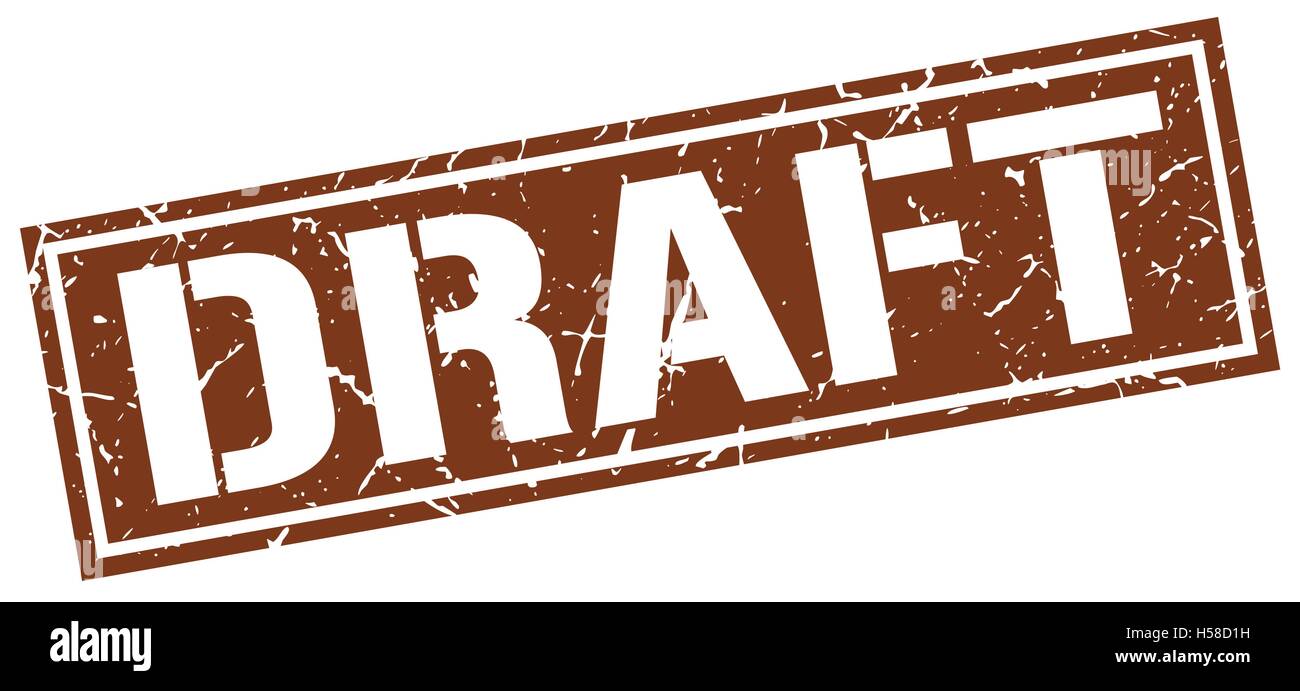draft square grunge stamp Stock Vector Image & Art - Alamy