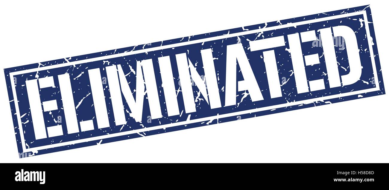 eliminated square grunge stamp Stock Vector Image & Art - Alamy
