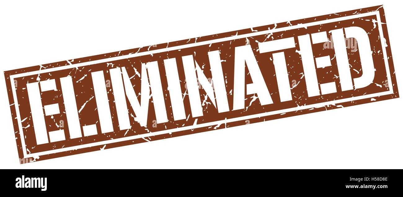 eliminated square grunge stamp Stock Vector Image & Art - Alamy