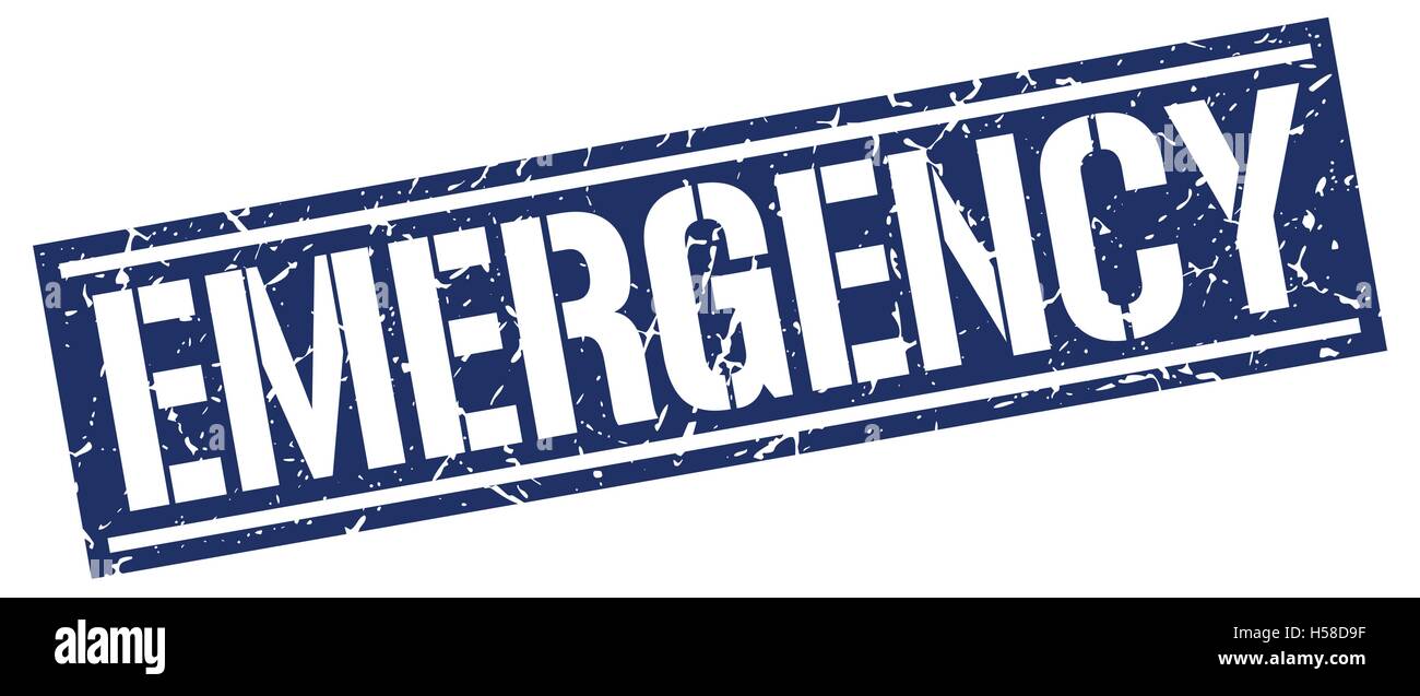 Emergency square stamp grunge Stock Vector Images - Alamy