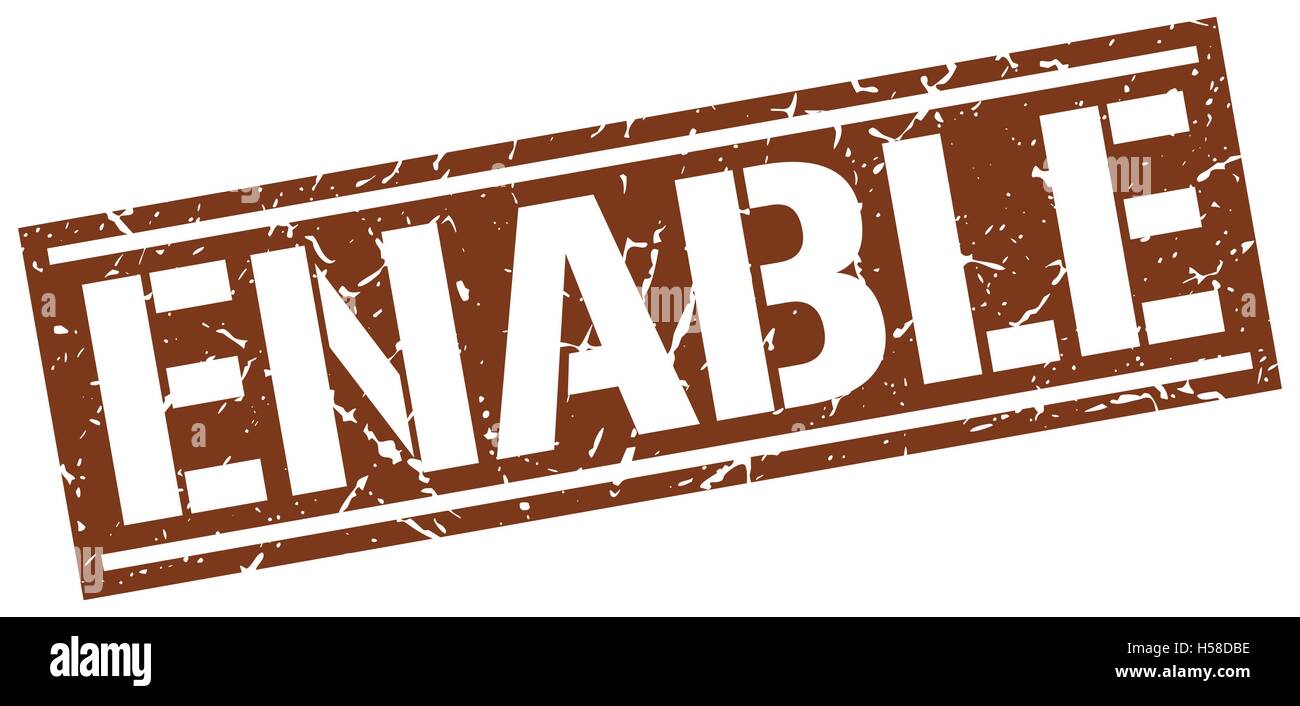 enable square grunge stamp Stock Vector Image & Art - Alamy