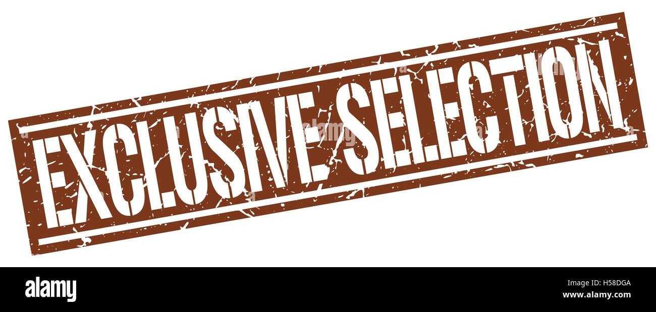 exclusive selection square grunge stamp Stock Vector Image & Art - Alamy