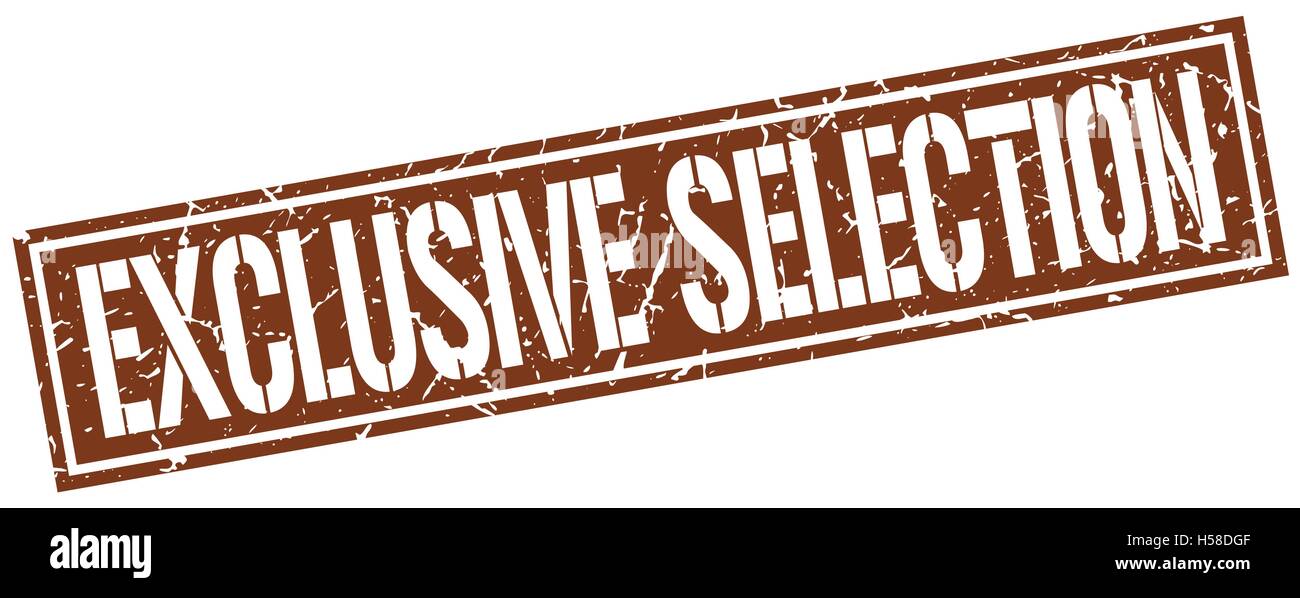 exclusive selection square grunge stamp Stock Vector Image & Art - Alamy