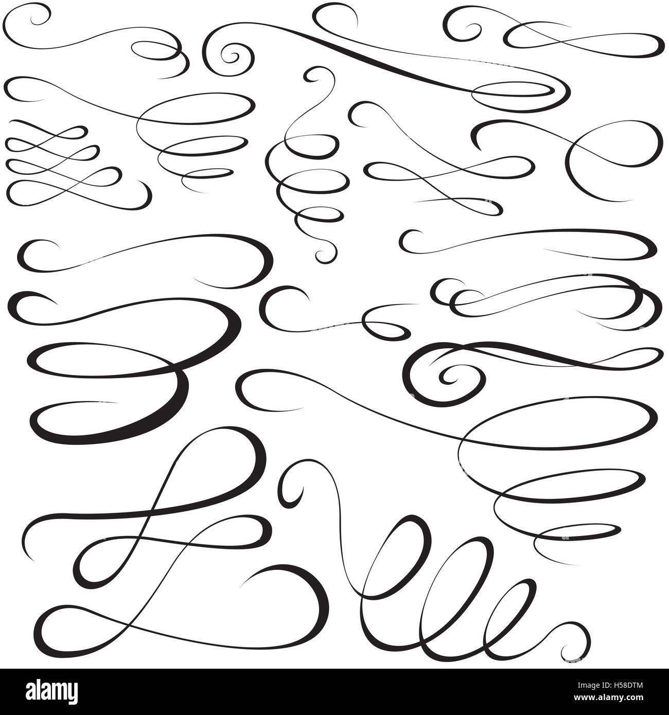Calligraphic Design Elements Stock Vector Image & Art - Alamy