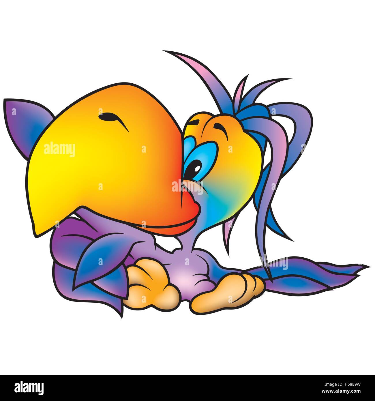 Rainbow parrot drawing hi-res stock photography and images - Alamy