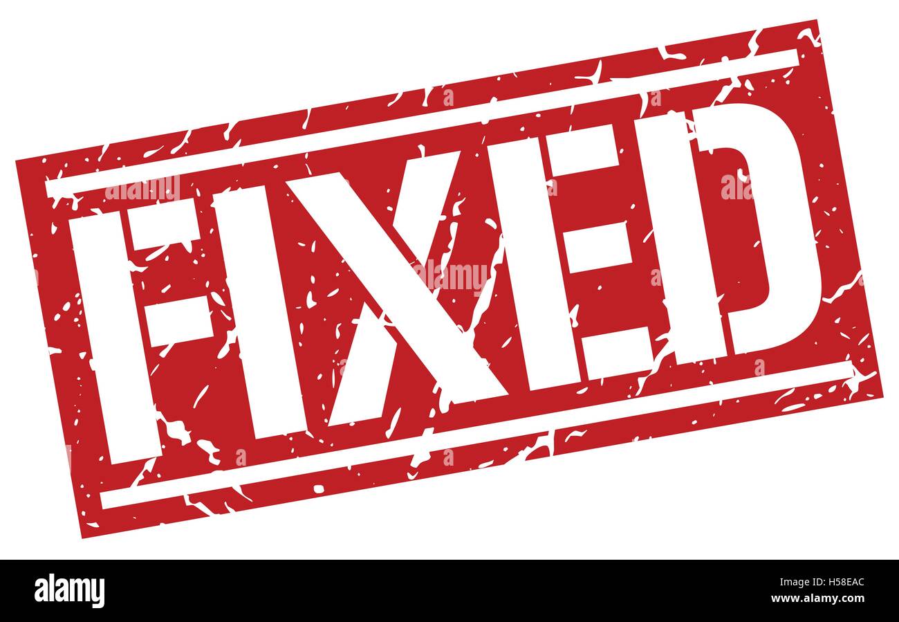 fixed square grunge stamp Stock Vector Image & Art - Alamy