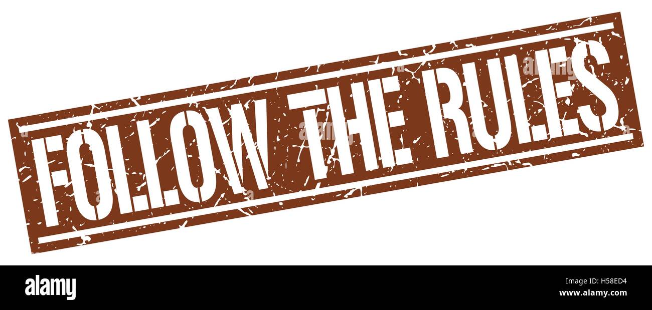 Rules square grunge stamp hi-res stock photography and images - Alamy