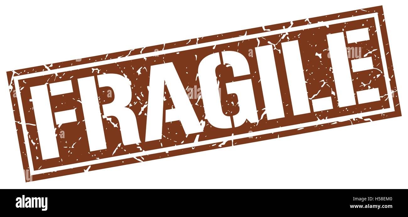 fragile square grunge stamp Stock Vector Image & Art - Alamy