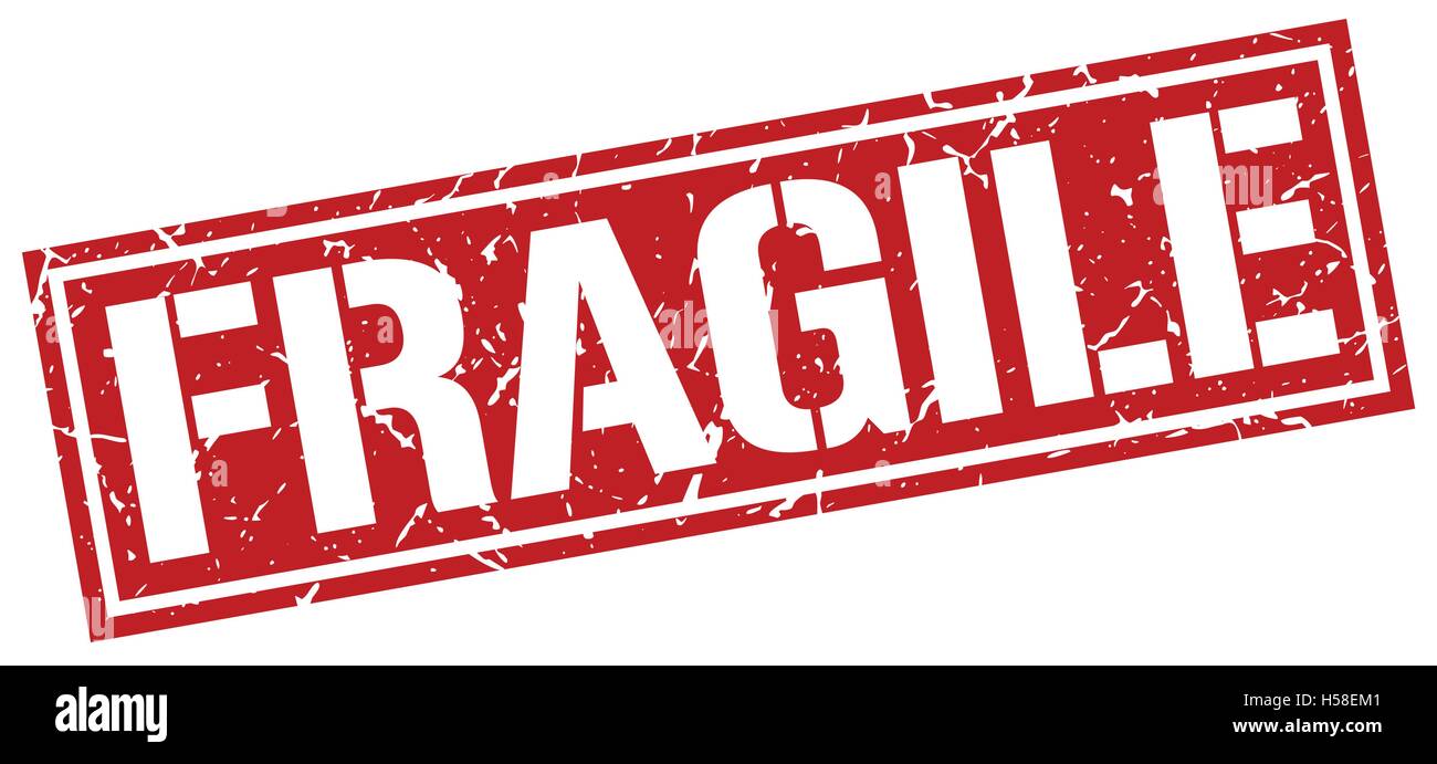 fragile square grunge stamp Stock Vector Image & Art - Alamy
