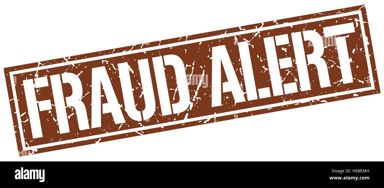 fraud alert square grunge stamp Stock Vector Image & Art - Alamy